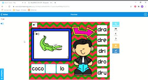 BOOM CARDS: SÍLABAS TRABADAS con DR | Spanish Blends | Digital by Ms ...
