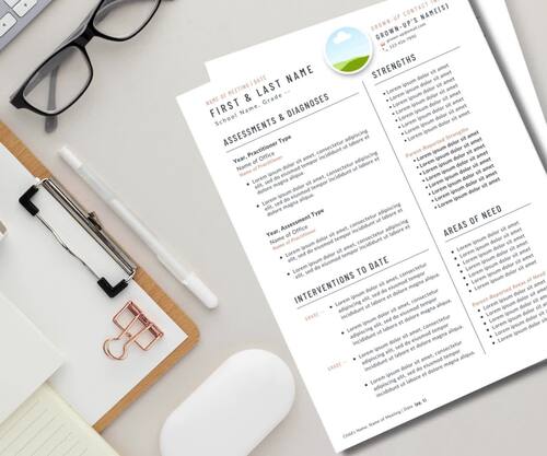 Neurodivergent Student Profile: IEP Prep, Editable Canva Template