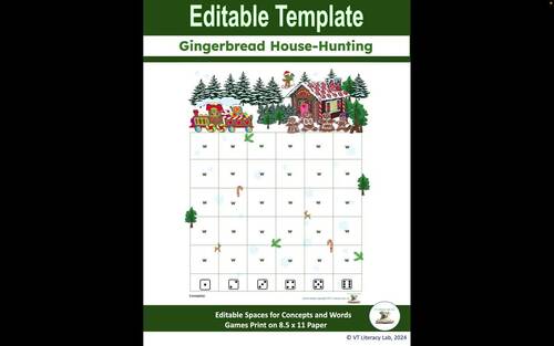 Editable Phonics Roll & Read Template | Gingerbread Theme | TPT