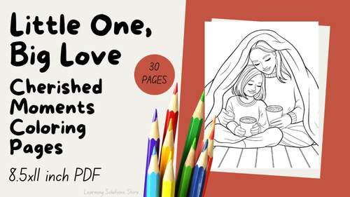 Heartwarming Mother-Child Bonding Coloring Pages - 30 High-Quality Pages