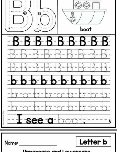 Letter Of The Week. Letter B | Handwriting Resource - PreK & Kindergarten