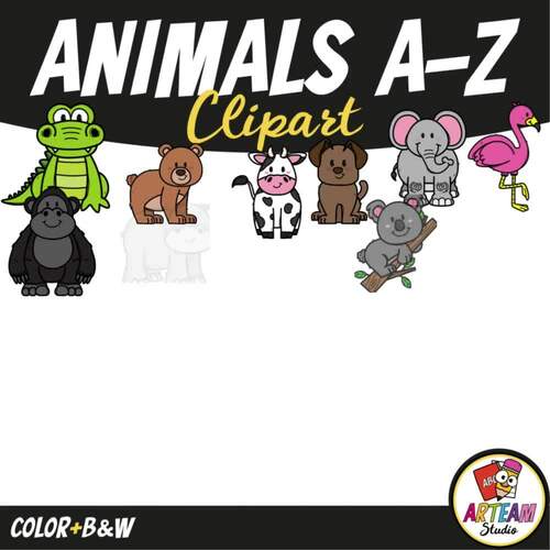 Animals Alphabet From A to Z Clipart [ARTeam Studio] by ARTeam Studio