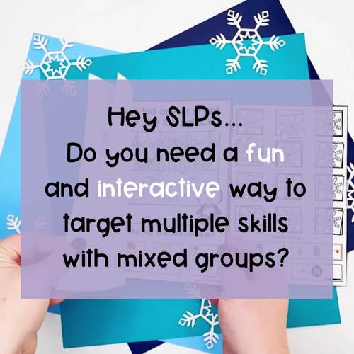 Winter Themed Interactive Book for Prepositions & Pronouns | Speech Therapy