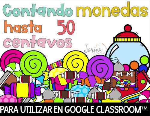 Dinero hasta 50 centavos DIGITAL Money in Spanish Google Slides Seesaw