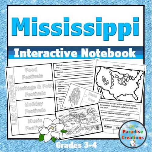 Mississippi Interactive Notebook by Paradise Creations | TPT