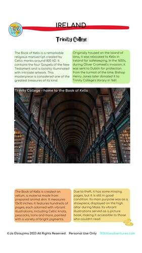 IRELAND 193 Little Adventures Pack - Printable culture packs for ...