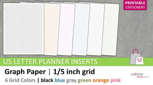 Printable Graph Paper | US Letter - 1/5 inch grid 40x52 squares per page