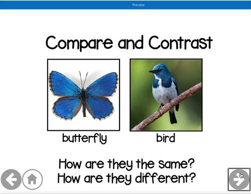 Compare and Contrast Similarities and Differences Speech Therapy Boom™ Cards