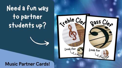 Music Themed Partner Pair Up Cards! by HolmRoom | TPT
