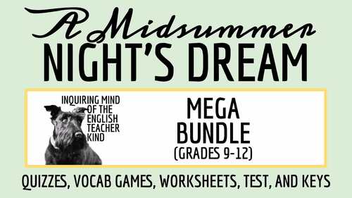 A Midsummer Night's Dream Quizzes, Worksheets, Test, and Keys Bundle ...