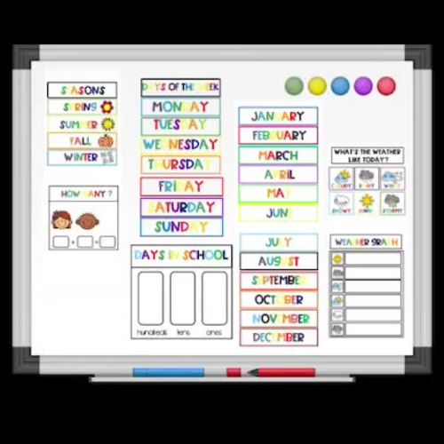 Pocket Chart Calendar Cards | Morning Drills | Back to School Decor