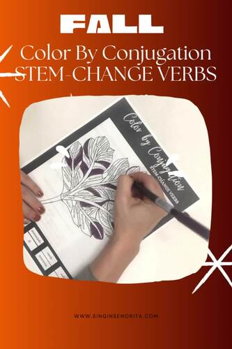 Stem-Change Verbs Color By Conjugation-Fall by SinginSeñorita | TPT