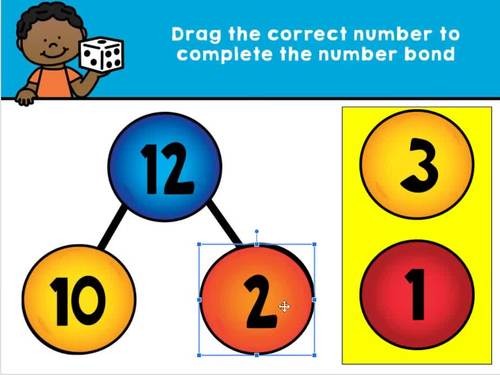 Number Bonds Teen Numbers 11 to 20 Pack 1 Google Slides™ Activity