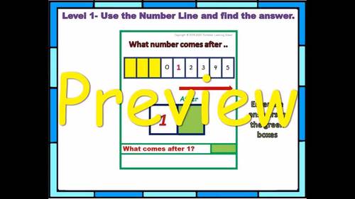 Numbers 1 to 20- What comes AFTER - with Number Line Tool. POWERPOINT