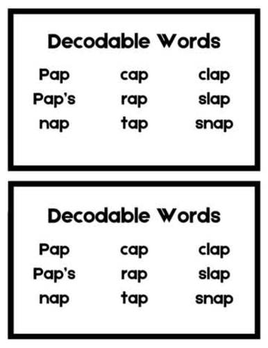 -ap Word Family Decodable Reader - Short A CVC Mini Book - Decodable Text