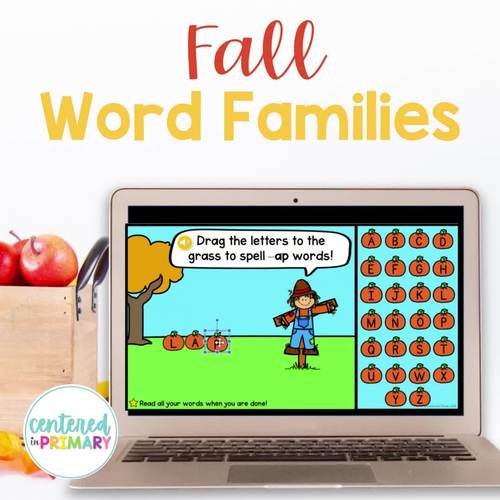 Fall Word Family Worksheets | Digital & Printable by Centered in Primary