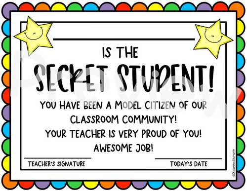 Secret Student CITIZENSHIP Behavior Management Activity by Designing ...
