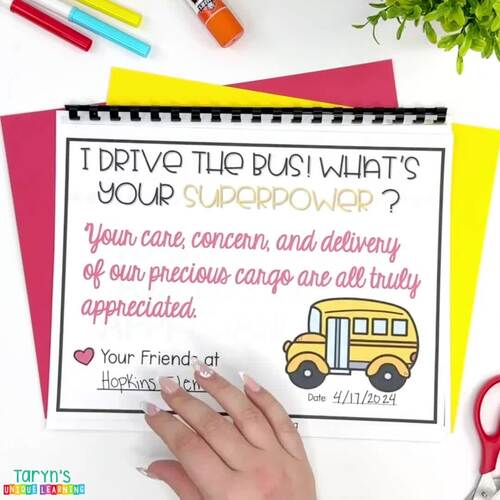 Bus Driver Appreciation Thank You Cards Alternative | Staff ...