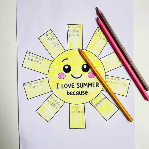 Summer Craft , Summer Sun Writing Craft , End of Year , Summer Bulletin ...