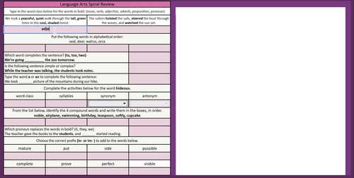 NO Prep - Spiral ELA Review Bundle for 3rd or 4th Grade - Week 2