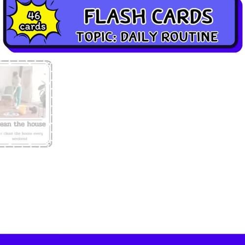 Daily Routine Flashcards for Kids | sight words flashcards ESL /sight words