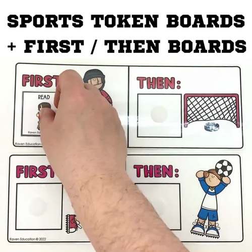 Sports Token Boards and First - Then Boards (Behaviour Management System)
