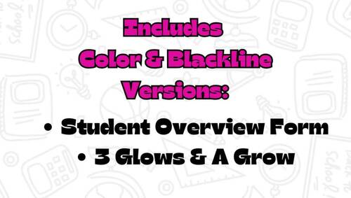 Parent Teacher Conference Forms: Editable Forms by Kindergarten ...