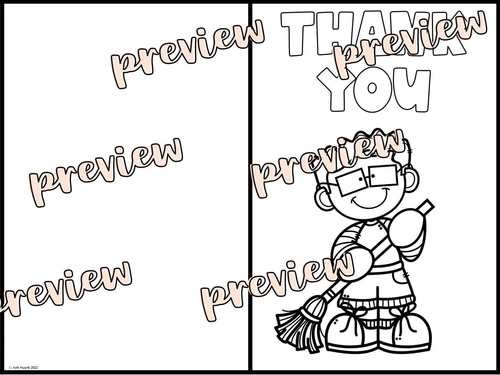 Custodian Appreciation Day - Thank You Cards by Anh Huynh | TpT