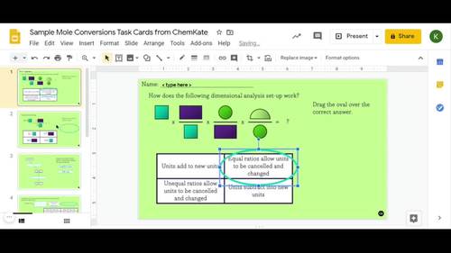 Mole Conversions Digital Task Cards for Google/Boom Chemistry Activity