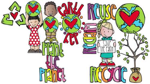 Earth Day clip art 2025 Recycling clipart Environmental Awareness COMBO ...