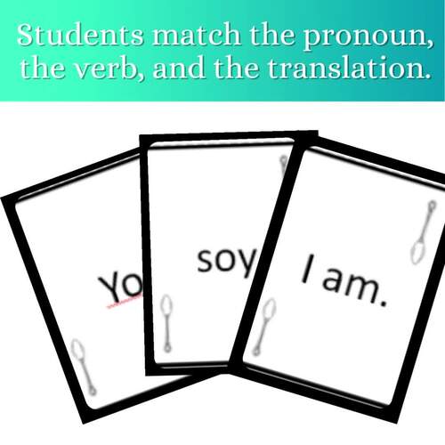 Spanish Verb SER Game-Spoons by SinginSeñorita | TPT