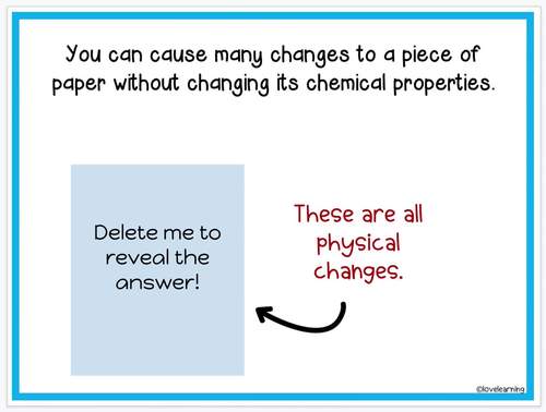Physical and Chemical Changes Lesson and Google Slides™ Activities