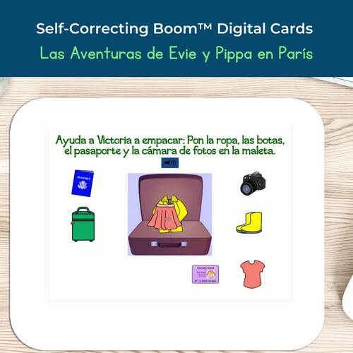 Spanish Reading Comprehension BOOM™ Las Aventuras de Evie y Pippa en París