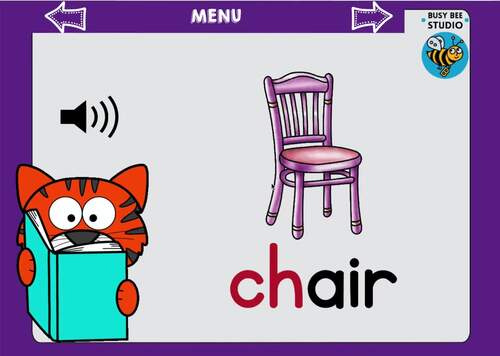 Digraph Boom Cards with Audio CH SH TH WH PH BUNDLE by Busy Bee Studio