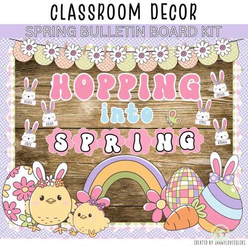 Groovy Spring Bulletin Board Kit, Retro Spring Classroom Decor | TPT