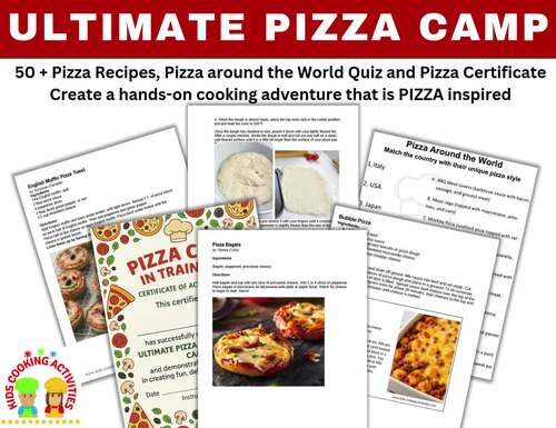 Ultimate Pizza Kids Cooking Camp Unit by Great Kids Activities | TPT