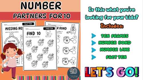 Number Partners for 10 | Making 10 Worksheets | Number bonds by Alice ...