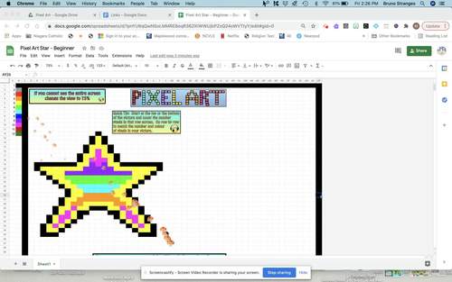 Pixel Art Bundle - Make a Pixel Star, Heart, Rainbow - Beginner (Google ...