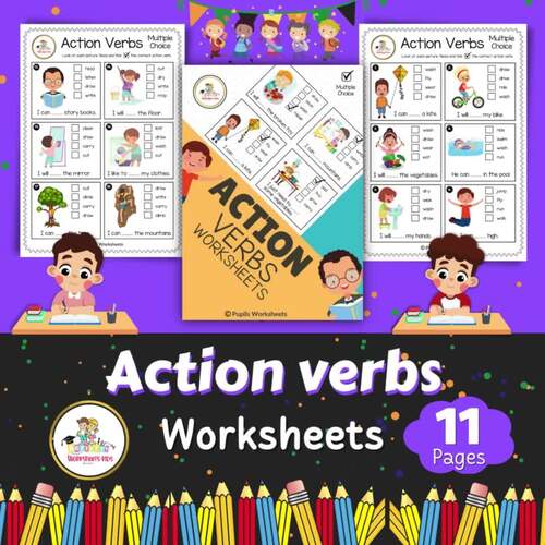 Action Verbs Kindergarten Worksheets - Fun and Engaging Grammar Activities