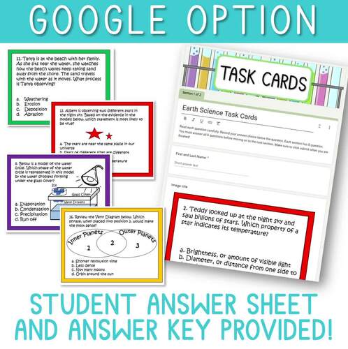 Earth Science Test Prep Review Task Cards by Science & More with Mrs ...
