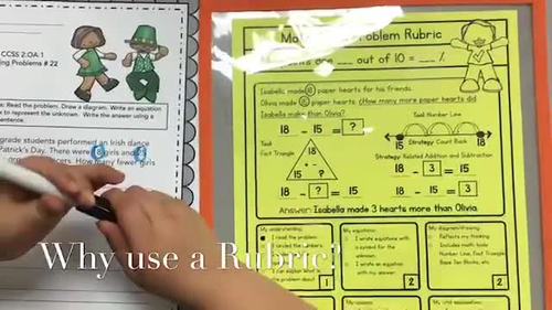 MATH WORD PROBLEM RUBRIC IN ENGLISH by Bilingual Bee Creates Learning