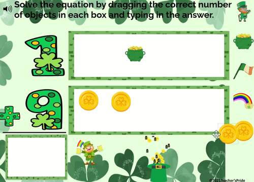 St. Patrick's Day Addition Counting Objects to 20 Boom Cards by Teacher ...