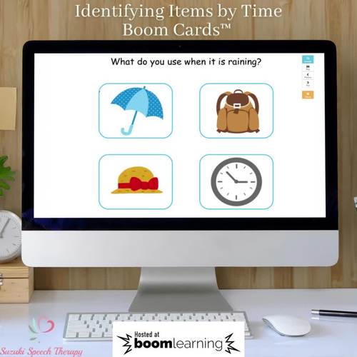 Identifying Items by Time - Boom™ Cards Speech Therapy by Suzuki Speech ...