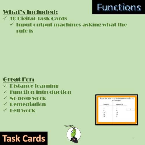 Input Output Function Machines 1 Boom Digital Task Cards | TPT