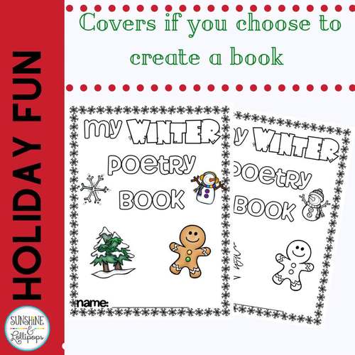 Christmas Winter Poetry Frames | Crafts | First and Second Grade