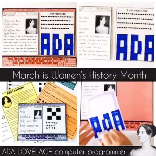 Ada Lovelace Women In STEM Womens History Month Craft Biography Report