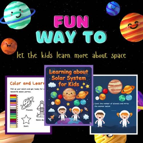 Solar System Activity Pack – Space Coloring, Tracing & Counting (Pre-K ...