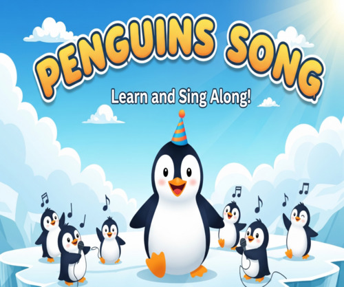 Penguin Song and Lyrics Video for Elementary Science and Animals