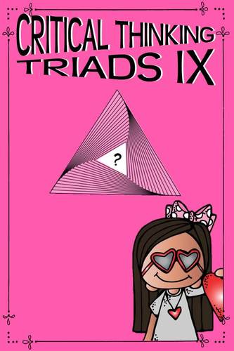 CRITICAL THINKING TASK CARDS Word Relationships TRIADS IX Literacy GATE