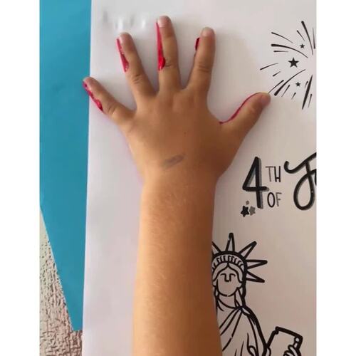 Statue of Liberty Handprint Craft | 4th of July Activities by Mr Mintz ...